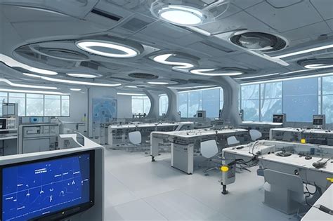 Premium Ai Image Ai Enhanced Climate Modeling Lab