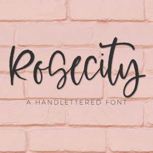Rosecity Script Cursive Font Beck McCormick Font Designer