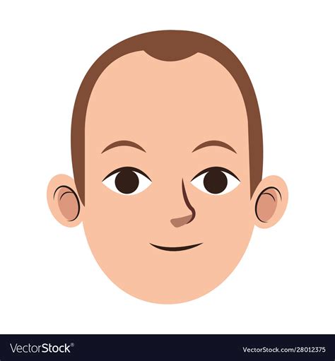 Adult Man Face Icon Colorful Design Royalty Free Vector