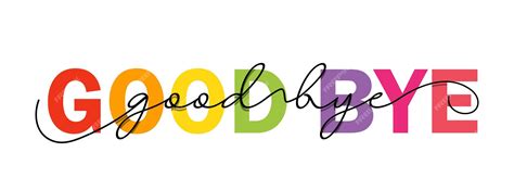 Premium Vector Goog Bye Colorful Vector Mixed Color White Background