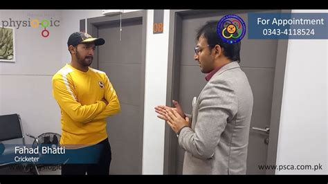physiogic on linkedin fahad bhatti cricketer concerns about his fitness