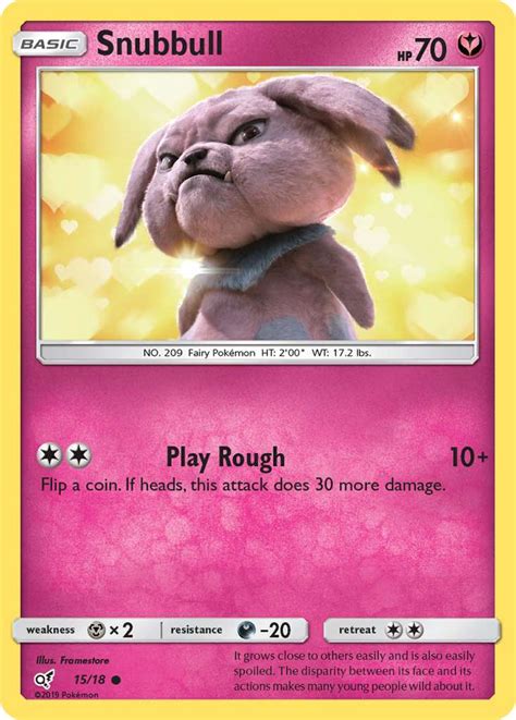 Snubbull 15 Detective Pikachu 2019 Pokemon Card