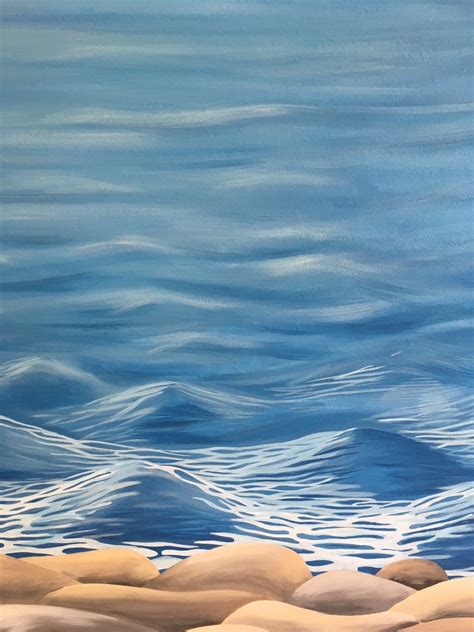 Hand Painted Seascape Mural North London Hospice Whetstone