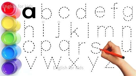 유아와 아이들을 위한 점선 따라 소문자 알파벳 쓰기 모음 Abcd 알파벳 쓰기 Alphabet Song A To Z