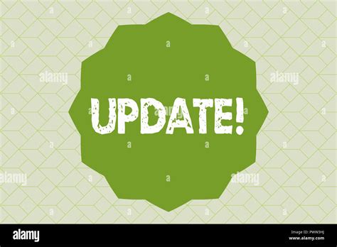 Handwriting Text Writing Update Concept Meaning Up To Date Make Something More Modern Or