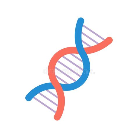 Dna Helix Icon Simple Icon Spiral With Genetic Structure Stock Vector