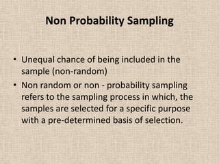 Non Probability Sampling Methods PPT