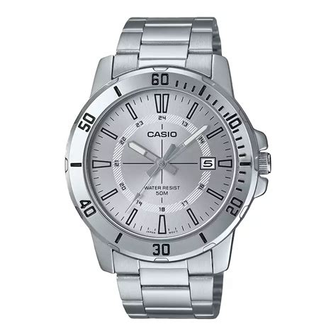 Jual Casio Jam Tangan Pria Casio General Mtp Vd01d 7cvudf Enticer Men Silver Dial Stainless