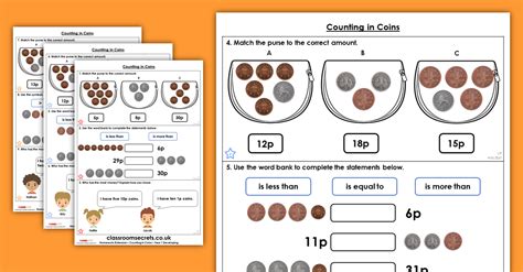 Counting In Coins Homework Extension Year 1 Money Classroom Secrets Classroom Secrets