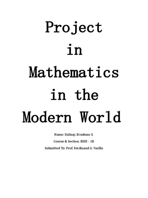 Mmw Project Answer Sheet Pdf Statistics Sampling Statistics