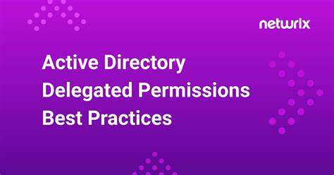 Netwrix Corporation On Linkedin Active Directory Delegation