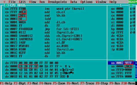 Отладчик ассемблера Turbo Debugger Td надёжный отладчик Dos