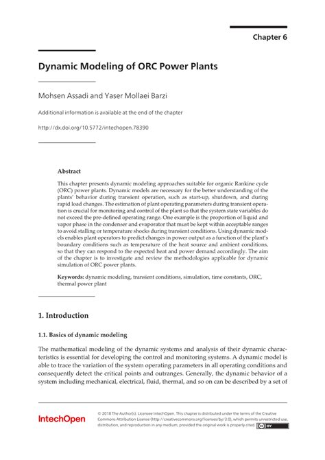 pdf dynamic modeling of orc power plants