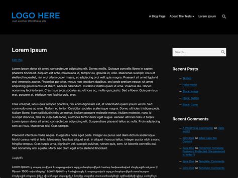 Dark Mode Wordpress Theme