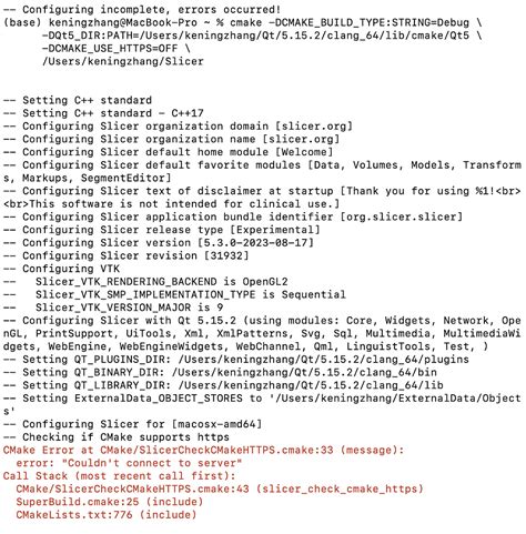 Build Couldn T Connect To Server Support D Slicer Community