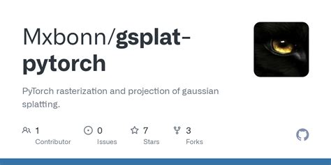 Github Mxbonngsplat Pytorch Pytorch Rasterization And Projection Of