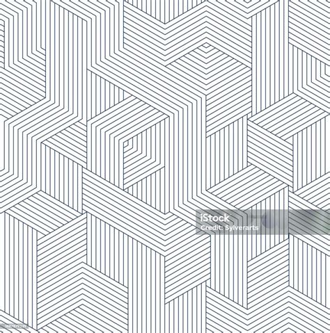 Seamless Cubes Vector Background Lined Boxes Repeating Tile Pattern 3d Architecture And