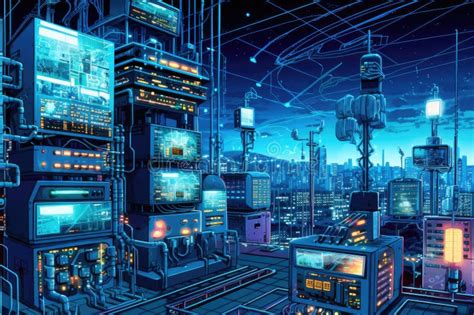 Smart Grid Technology Stock Illustration Illustration Of Real 278516461