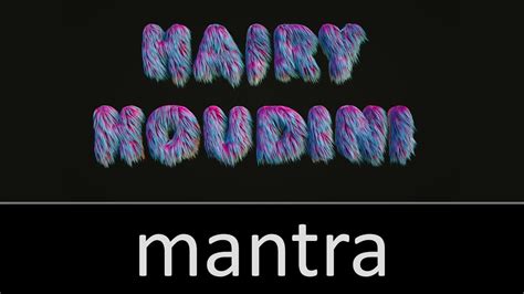 Hairy Houdini Rendering Mantra Youtube
