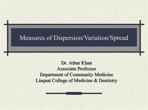 Measures Of Variation Or Dispersion Ppt