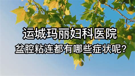 运城玛丽妇科医院盆腔粘连都有哪些症状呢 哔哩哔哩