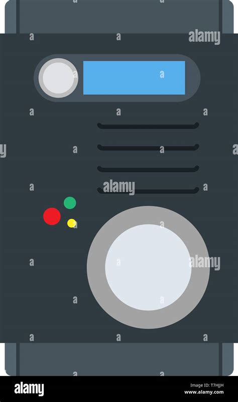 Intercom System Design Button Bell Device Vector Icon Surveillance