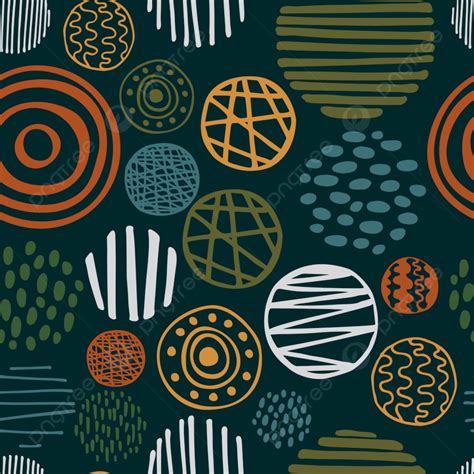 Vector Seamless Background Wallpaper Pattern With Hand Drawn