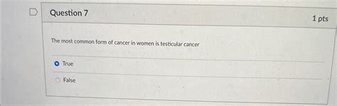 Solved Question 71 ﻿ptsthe Most Common Form Of Cancer In