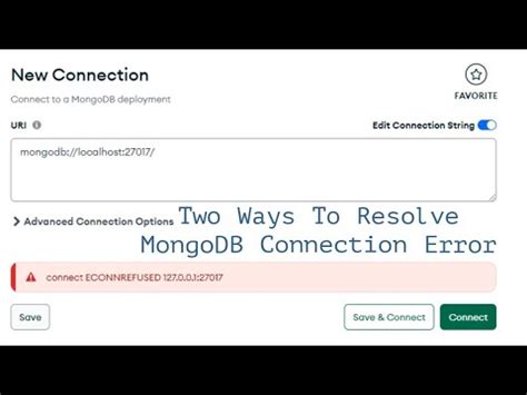How To Resolve MongoDB Connection Error Connect ECONNREFUSED YouTube