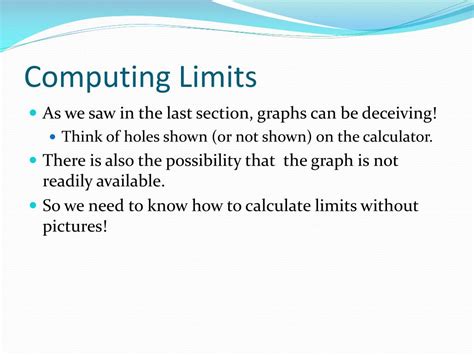 Ppt Calculating Limits Powerpoint Presentation Free Download Id