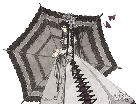 Anime Girls Umbrella White Hair Dark Hd Wallpaper