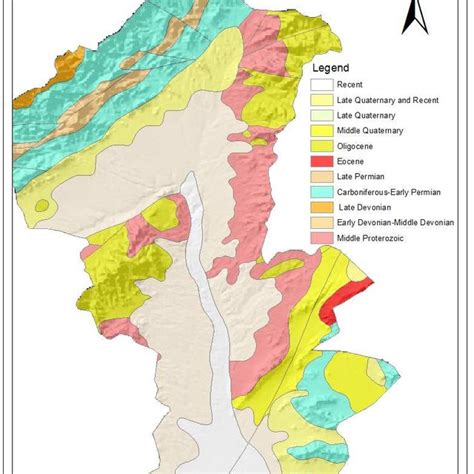 Surface Geology Of Study Area Download Scientific Diagram