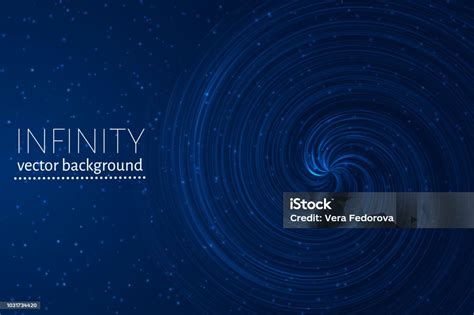 진한 파란색 물결 모양 공간 배경입니다 빛나는 나선형 우주 배너 무한대 벡터 일러스트입니다 디자인 서식 파일을 편집 하 게 쉬운 0명에 대한 스톡 벡터 아트 및 기타 이미지