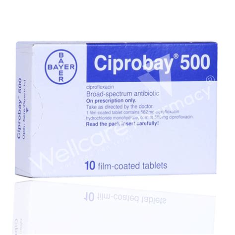 Ciprobay 500mg Film Coated Tablets 10s Wellcare Pharmacy