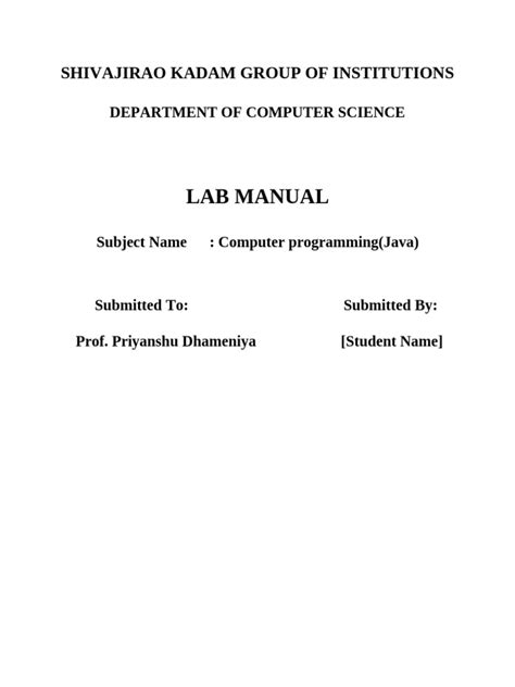 List Of Experiments Java Pdf