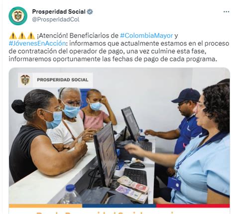 Jóvenes En Acción Prosperidad Social Anunció Cuándo Se Realizará El Próximo Pago Infobae