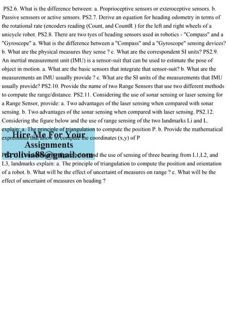 Ps26 What Is The Difference Between A Proprioceptive Sensors Or Epdf Robotics Technology