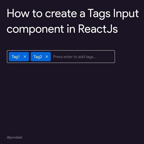 design and code { tags input component reactjs } demo