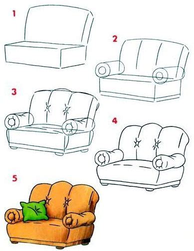 Easy Sofa Drawings Step By Step How To Draw Sofa Do It Before Me