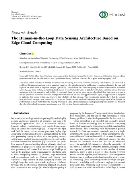 Pdf The Human In The Loop Data Sensing Architecture Based On Edge