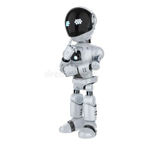 Cute And Small Artificial Intelligence Personal Assistant Robot Think