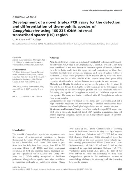 Pdf Development Of A Novel Triplex Pcr Assay For The Detection And Differentiation Of