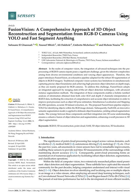Pdf Fusionvision A Comprehensive Approach Of 3d Object Reconstruction And Segmentation From