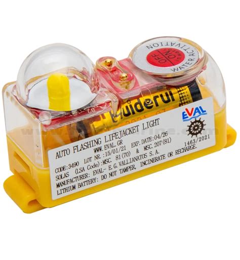 Solas Led Lifejacket Light Automatic Flashing Rescue Lamp 8 Hrs