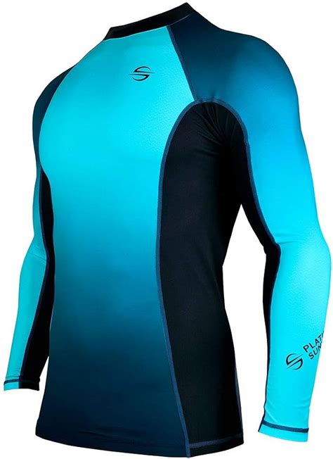 Buy Upf 50 Rash Guard For Men Long Sleeve Swim Surf Shirt Tight Fit
