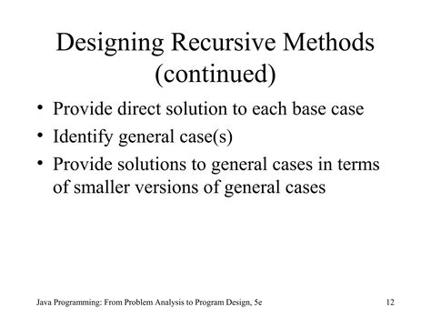 Chapter 13 Recursion Ppt