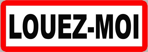 Louez Moi Fond Blanc 29 5x10 5cm Sticker Autocollant