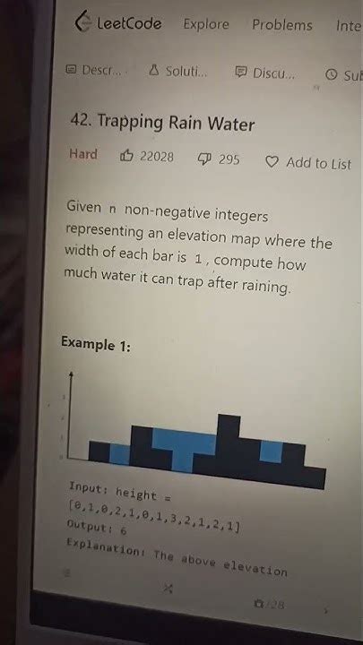 Leetcode Problem Of The Day 18sep Trapping Rain Water ⛈️💦 Theboomguy Youtube