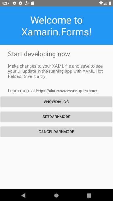 Xamarin Forms Dynamically Change Android S Accent Color Stack Overflow