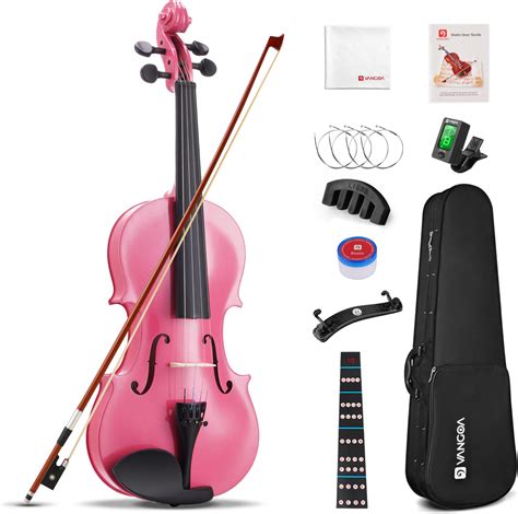 Kcelarec 12 Acoustic Violin With Case Bow Rosin Natural